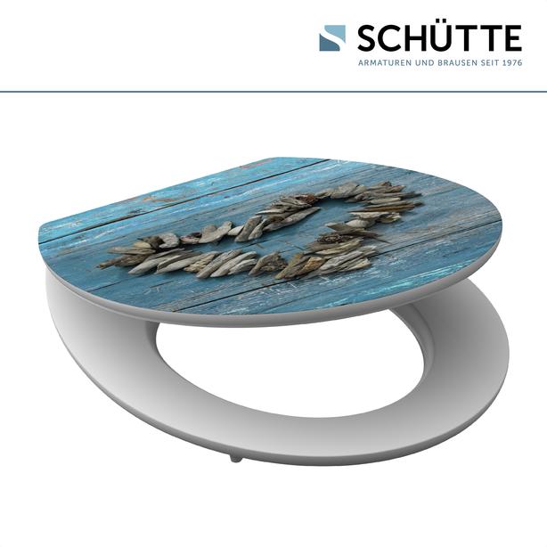 HG WC-Sitz SHELL HEART • MDF • Mit Absenkautomatik • SCHÜTTE